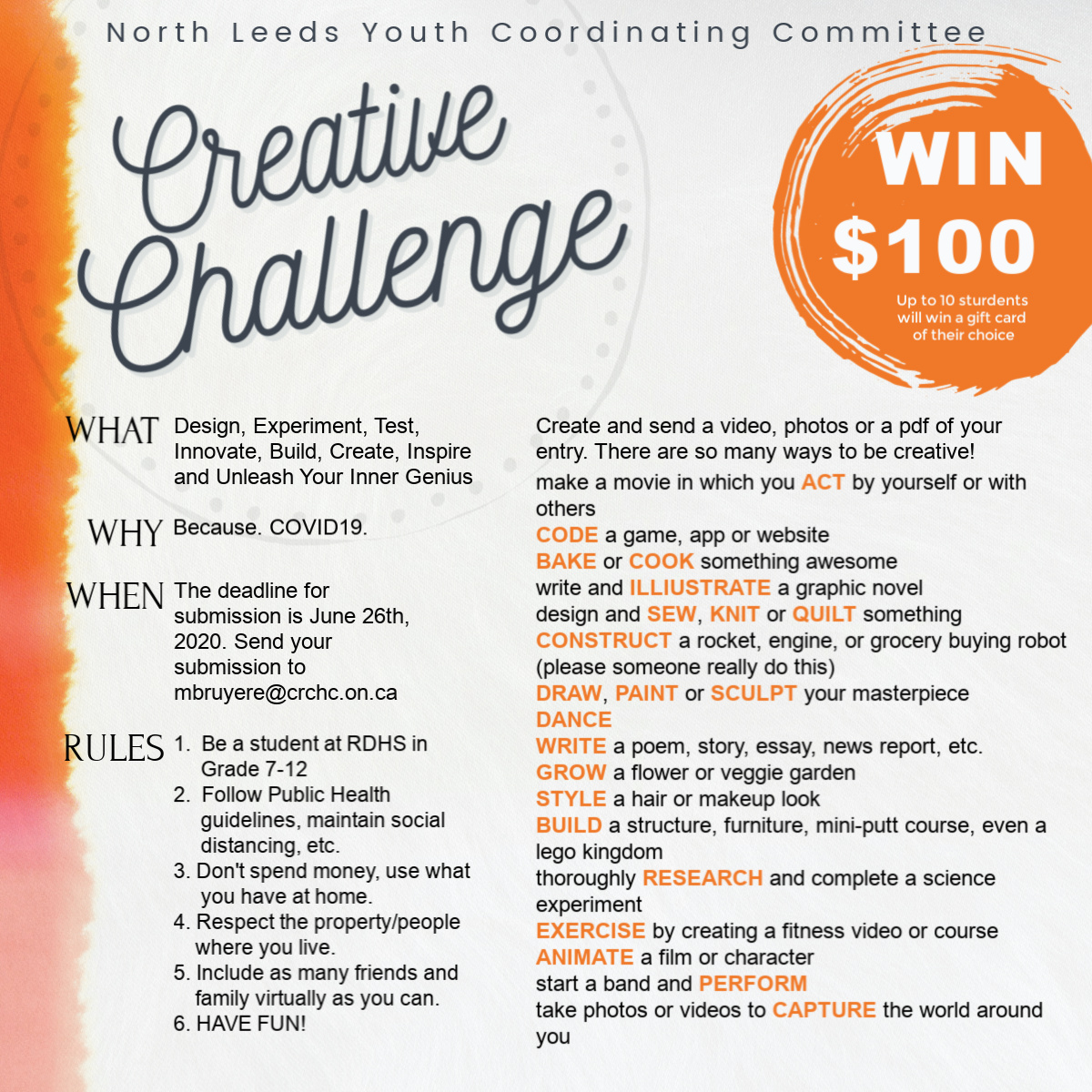 Great Opportunity to showcase the creativity of our youth. | Robin, The ...